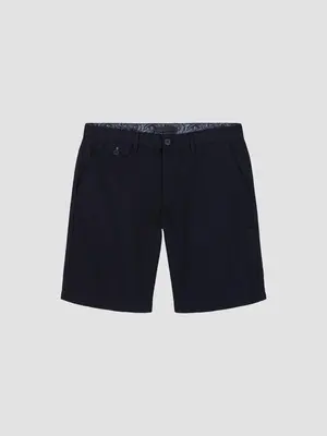 Robert Graham Dixton Solid Cotton-linen Shorts - Black