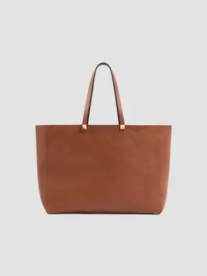 Valentino Garavani Rockstud Reversible Elk Print Calfskin Tote