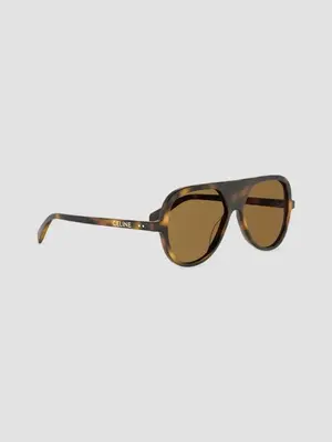 Celine 55mm Pilot Sunglasses - Brown