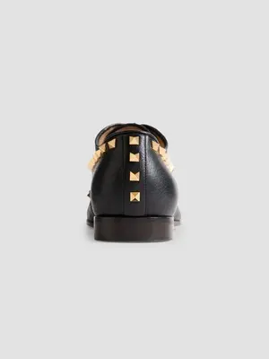 Valentino Garavani Derby Rockstud In Kidskin