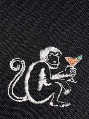 Robert Graham Monkey Business Knit Polo Shirt