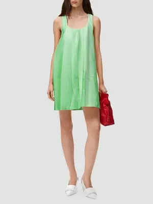 Loewe Pleated Leather Minidress