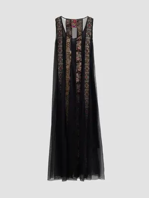 Johnny Was Ilenia Mesh Maxi Slipdress