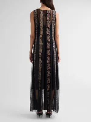 Johnny Was Ilenia Mesh Maxi Slipdress