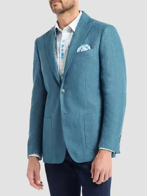 Robert Graham Fawler Woven Linen-virgin Wool Sportcoat