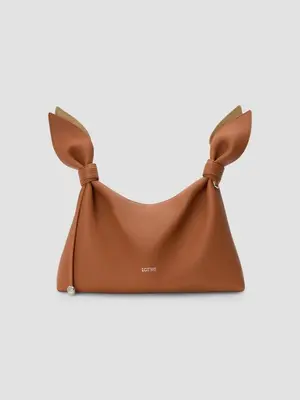 Loewe Scarf Medium Leather Shoulder Bag - Squirrel