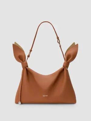 Loewe Scarf Medium Leather Shoulder Bag - Squirrel