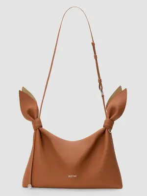 Loewe Scarf Medium Leather Shoulder Bag - Squirrel