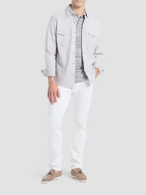 Robert Graham Marstow Leather Shirt Jacket