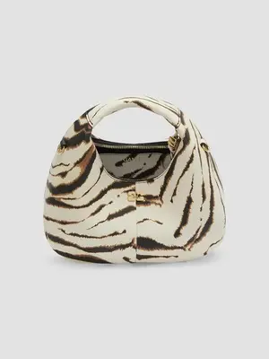 GANNI Mini Zebra Hobo Bag