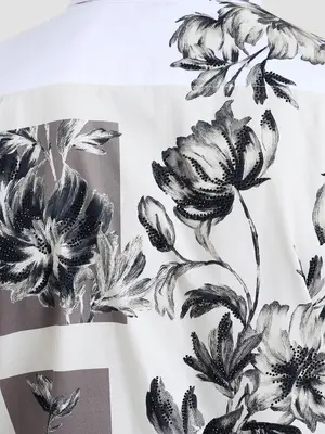 Robert Graham Le Striped Floral Cotton Shirt