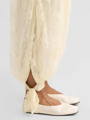 Hemant & Nandita Floral Lace Parachute Pants