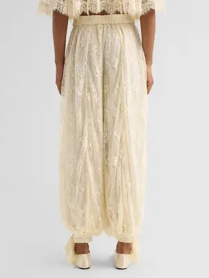 Hemant & Nandita Floral Lace Parachute Pants