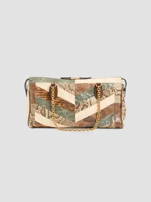 Valentino Garavani Panthea Medium Shoulder Bag In Exotic Leather