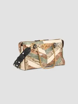 Valentino Garavani Panthea Medium Shoulder Bag In Exotic Leather