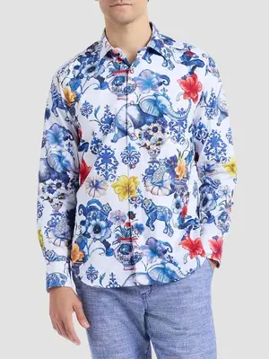 Robert Graham Piccadilly Floral Cotton Shirt