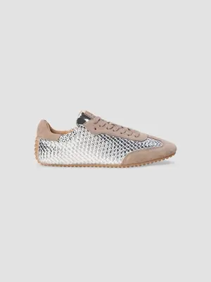 NAGHEDI Milan Metallic Sneakers - Silver