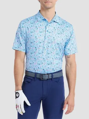Robert Graham Coastal Vibes Performance Knit Polo Shirt