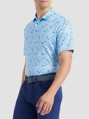 Robert Graham Coastal Vibes Performance Knit Polo Shirt