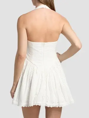 Hemant & Nandita Embroidered Cotton Corset Minidress