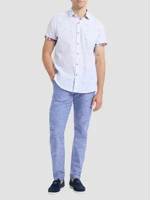 Robert Graham Kingshold Geometric Stretch-cotton Shirt