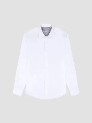 Robert Graham Avondale Chambray Cotton Shirt - Ivory