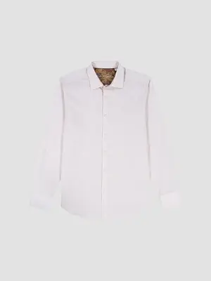 Robert Graham Avondale Chambray Cotton Shirt - Sand