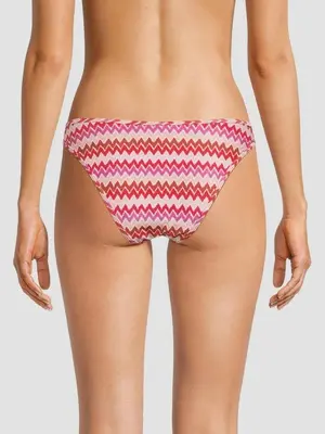 Ramy Brook Isla Chevron Bikini Bottom - Flame Chevron