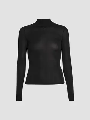 COURREGES Reedition 2nd Skin Sheer Turtleneck Top