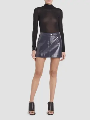 COURREGES Reedition 2nd Skin Sheer Turtleneck Top