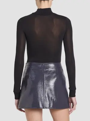 COURREGES Reedition 2nd Skin Sheer Turtleneck Top