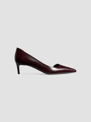 Khaite Jett 45mm Leather D'orsay Pumps - Bordeaux