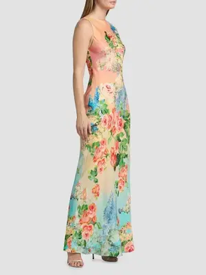 Hemant & Nandita Floral Column Maxi Dress