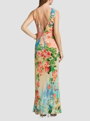 Hemant & Nandita Floral Column Maxi Dress