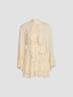 Ramy Brook Claudia Ruffled Silk Minidress