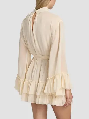 Ramy Brook Claudia Ruffled Silk Minidress