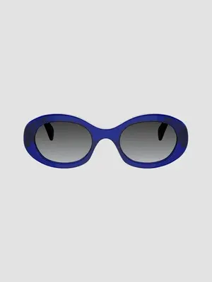 Celine Triomphe 01 52mm Round Sunglasses - Blue