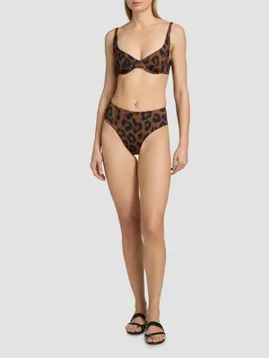 Beach Riot Rozli Animal-print Bikini Bottom