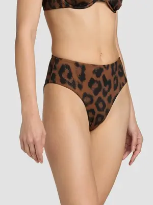 Beach Riot Rozli Animal-print Bikini Bottom