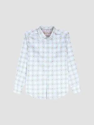 Robert Graham Runnymede Geometric Stretch-cotton Shirt - Multi