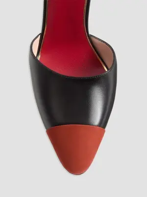 Valentino Garavani D'orsay 105mm Sinead Pumps In Goatskin And Suede - Black Rust