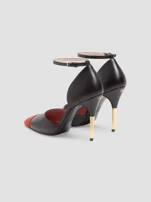 Valentino Garavani D'orsay 105mm Sinead Pumps In Goatskin And Suede - Black Rust