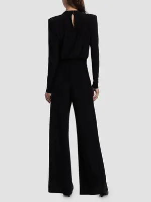 Ramy Brook Eden Cowlneck Long-sleeve Jumpsuit
