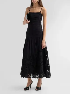 Hemant & Nandita Pleated A-line Maxi Dress