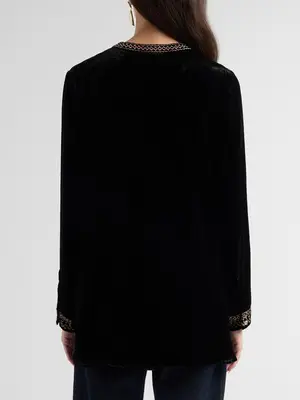 Johnny Was Anya Velvet Henley Tunic