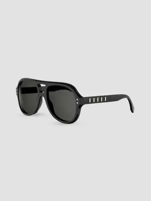 Fendi Five Sisters 56mm Aviator Sunglasses - Black