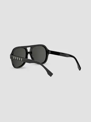 Fendi Five Sisters 56mm Aviator Sunglasses - Black
