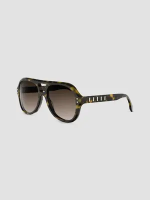 Fendi Five Sisters 56mm Aviator Sunglasses - Dark Brown