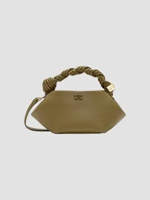 GANNI Bou Mini Top Handle Bag Olive