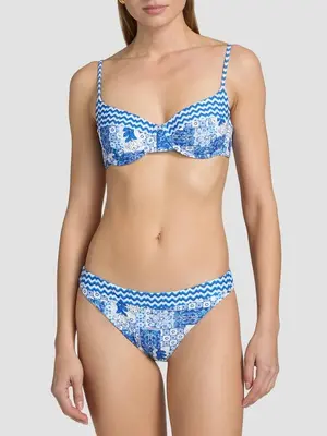 Ramy Brook Mona Printed Bikini Top - Ocean Combo